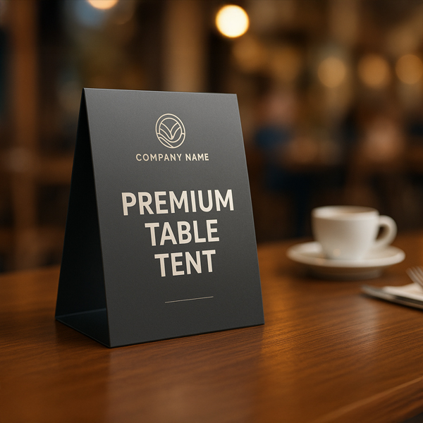 Talient Action Group | Custom Standing Table Tents for Restaurants ...